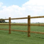 "Robuuste" houten omheining | Houten afrastering tuin